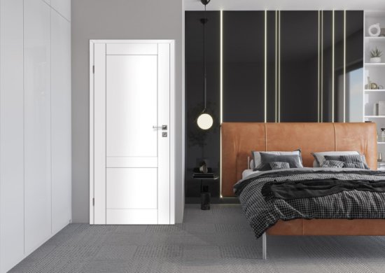 Laminuotos vidaus durys su užlaida VOSTER Rumba, kairinės, spalva White ...