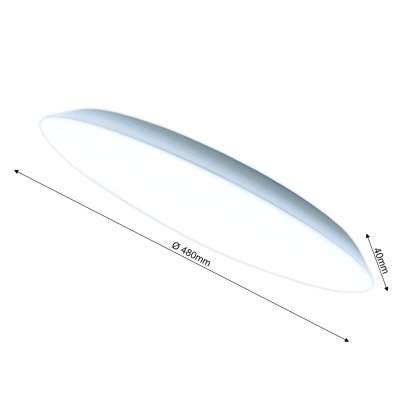 Lubinis LED šviestuvas TOPE Sora, 45 W, 3000/6000K, 220-240V, 3825 lm, IP54, 480 x 60 mm | MOKI VEŽI