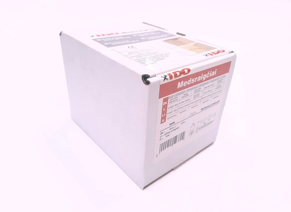 Medsraigčiai XIDO, 4,5 x 25 mm, įleidžiama galva, cinkuoti, 500 vnt ...