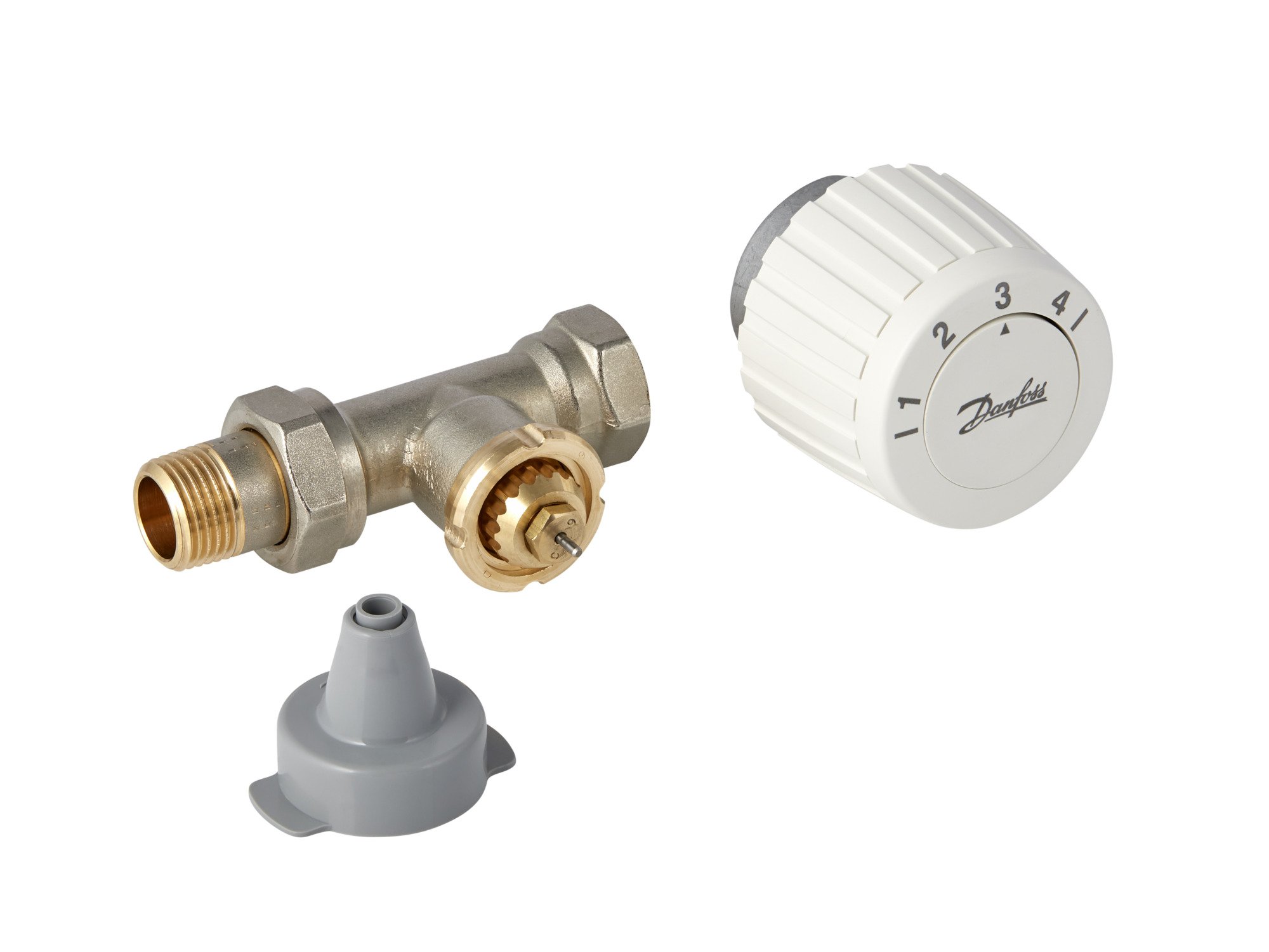 Termostatinis ventilis DANFOSS FJVR d15, tiesus ir termostatinė galva FJVR DANFOSS, 003L1080 ...