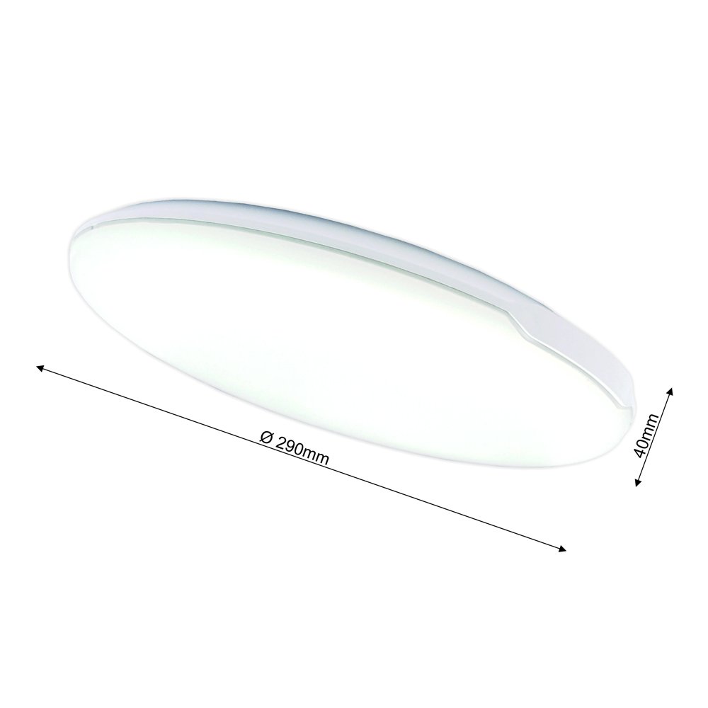 Lubinis LED šviestuvas TOPE Riga, 24 W, 3000/6000K, 220-240V, 2520 lm, IP54, 290 x 50 mm | MOKI VEŽI
