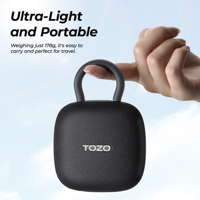 Kolonėlė TOZO SoundGo, baterijos talpa 1200 mAh, 10W, Bluetooth 5.4., veikimo laikas vienu ...