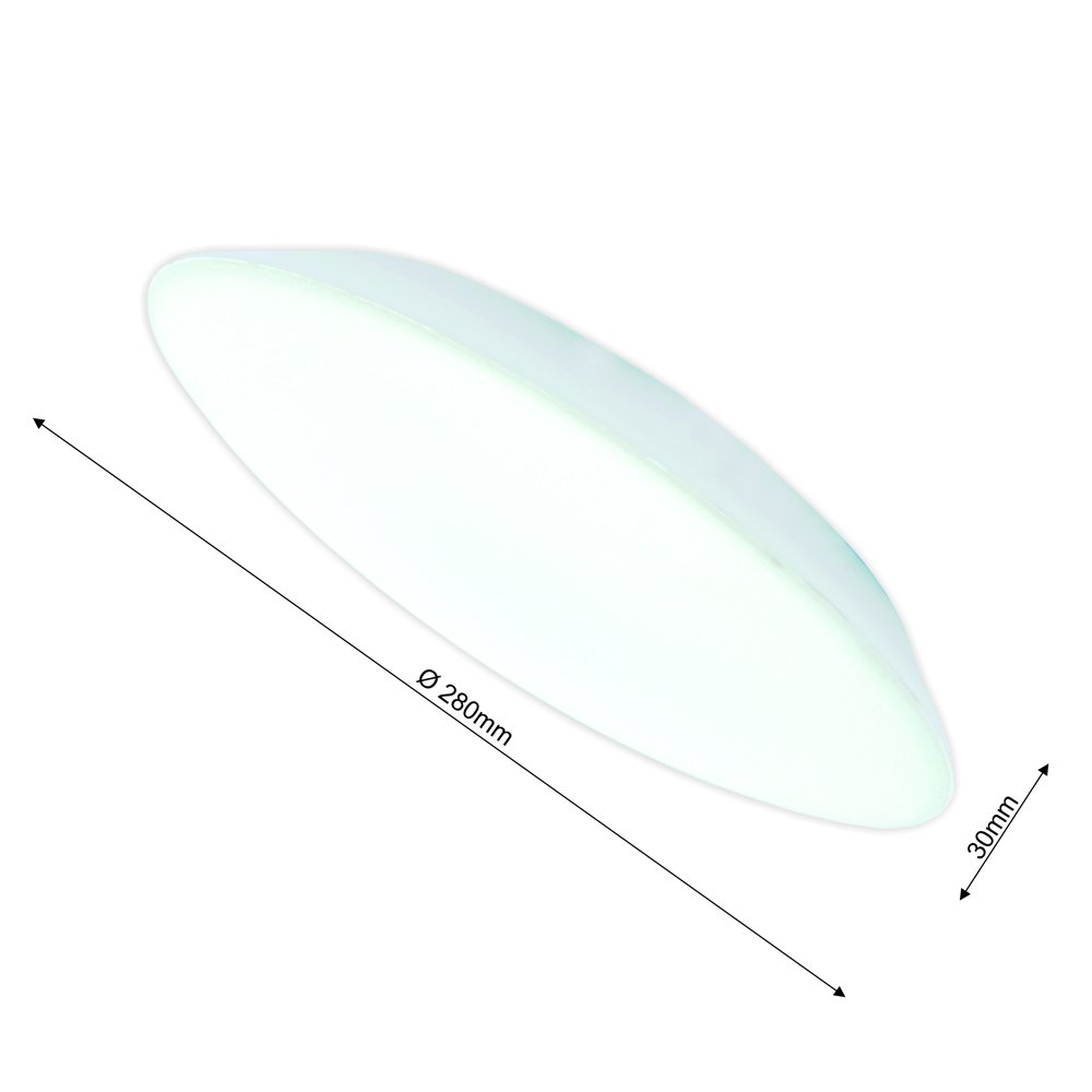 Lubinis LED šviestuvas TOPE Sora, 18 W, 3000/6000K, 220-240V, 1530 lm, IP54, 280 x 40 mm | MOKI VEŽI