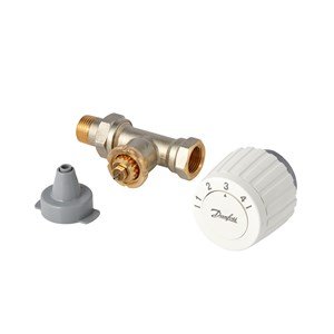 Termostatinis ventilis DANFOSS FJVR d15, tiesus ir termostatinė galva FJVR DANFOSS, 003L1080 ...