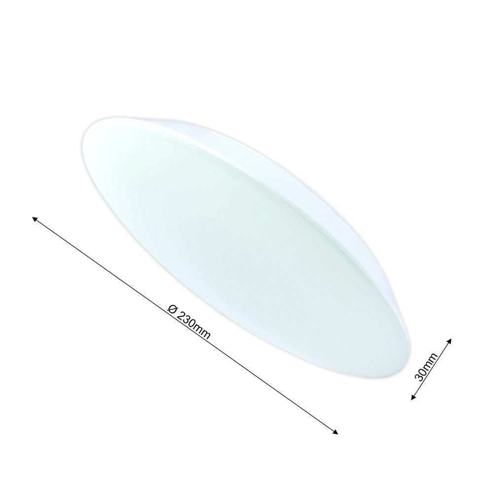 Lubinis LED šviestuvas TOPE Sora, 12 W, 3000/6000K, 220-240V, 1020 lm, IP54, 230 x 40 mm | MOKI VEŽI