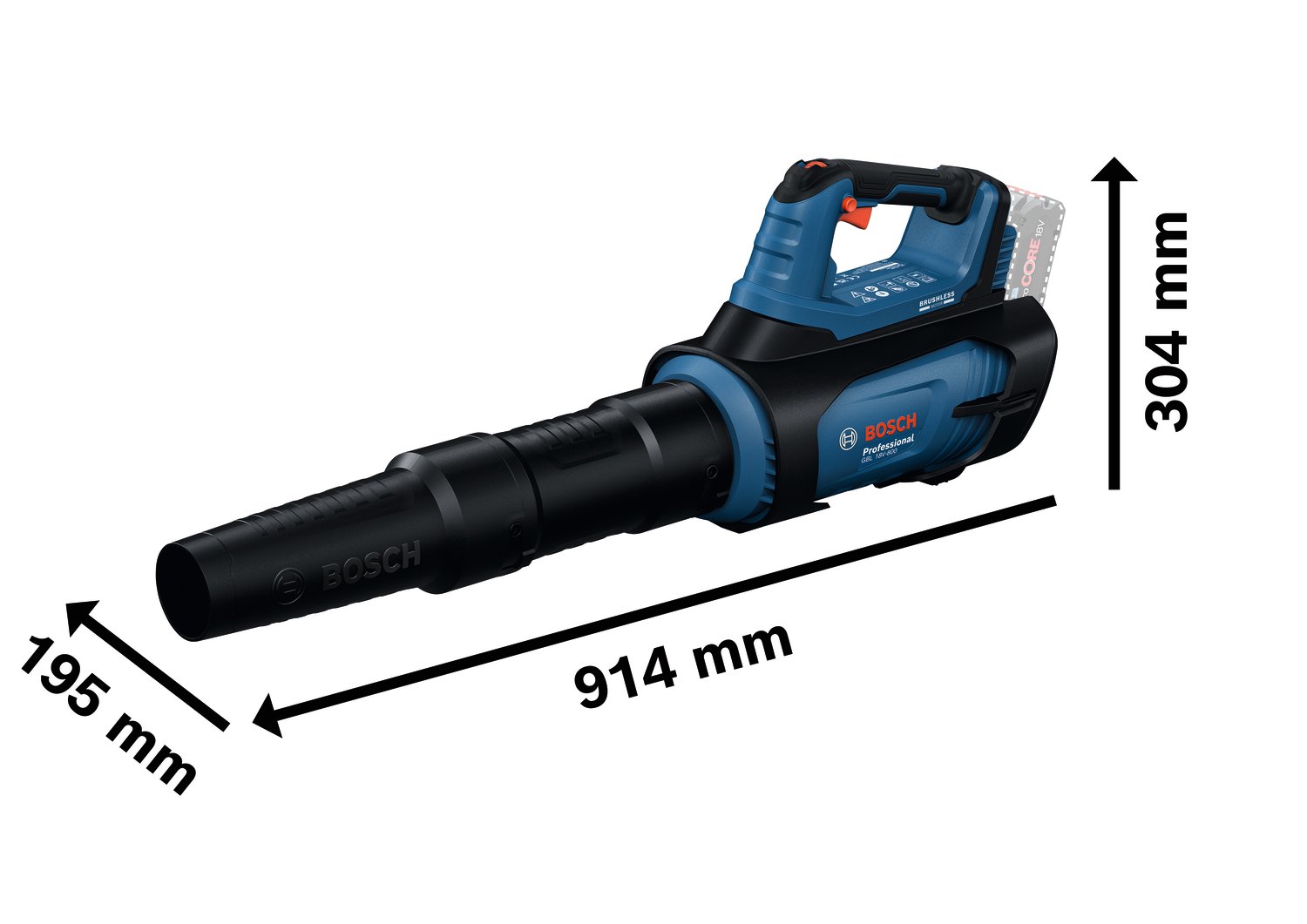 Akumuliatorinis lapų pūstuvas BOSCH GBL 18V-800 Solo, 18 V, be ...