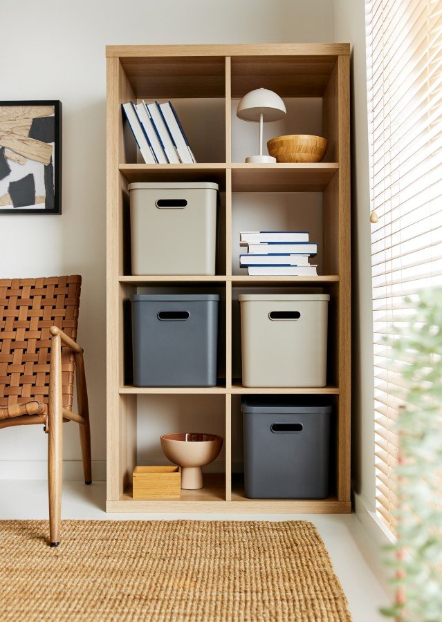 Daiktadėžė ROTHO Albula, 27 l, su dangčiu, rusvos sp. | MOKI VEŽI